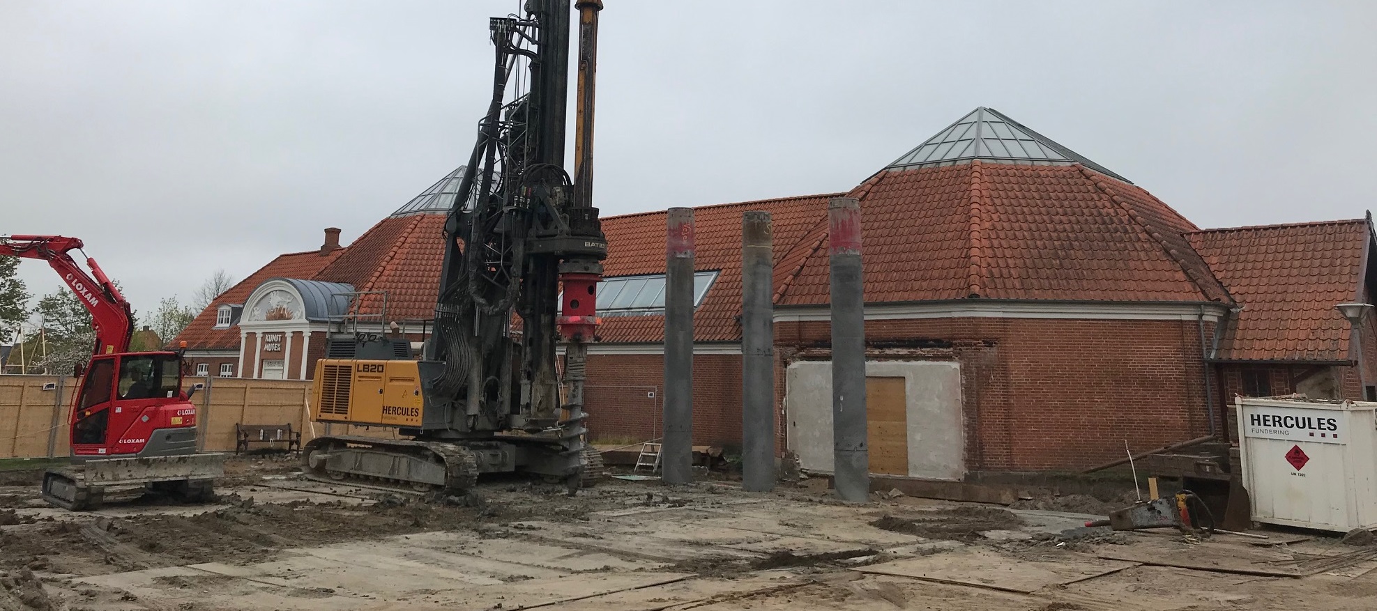 Vejen kunstmuseum - Kompleks byggegrube af sekantpæle og jordankre ...